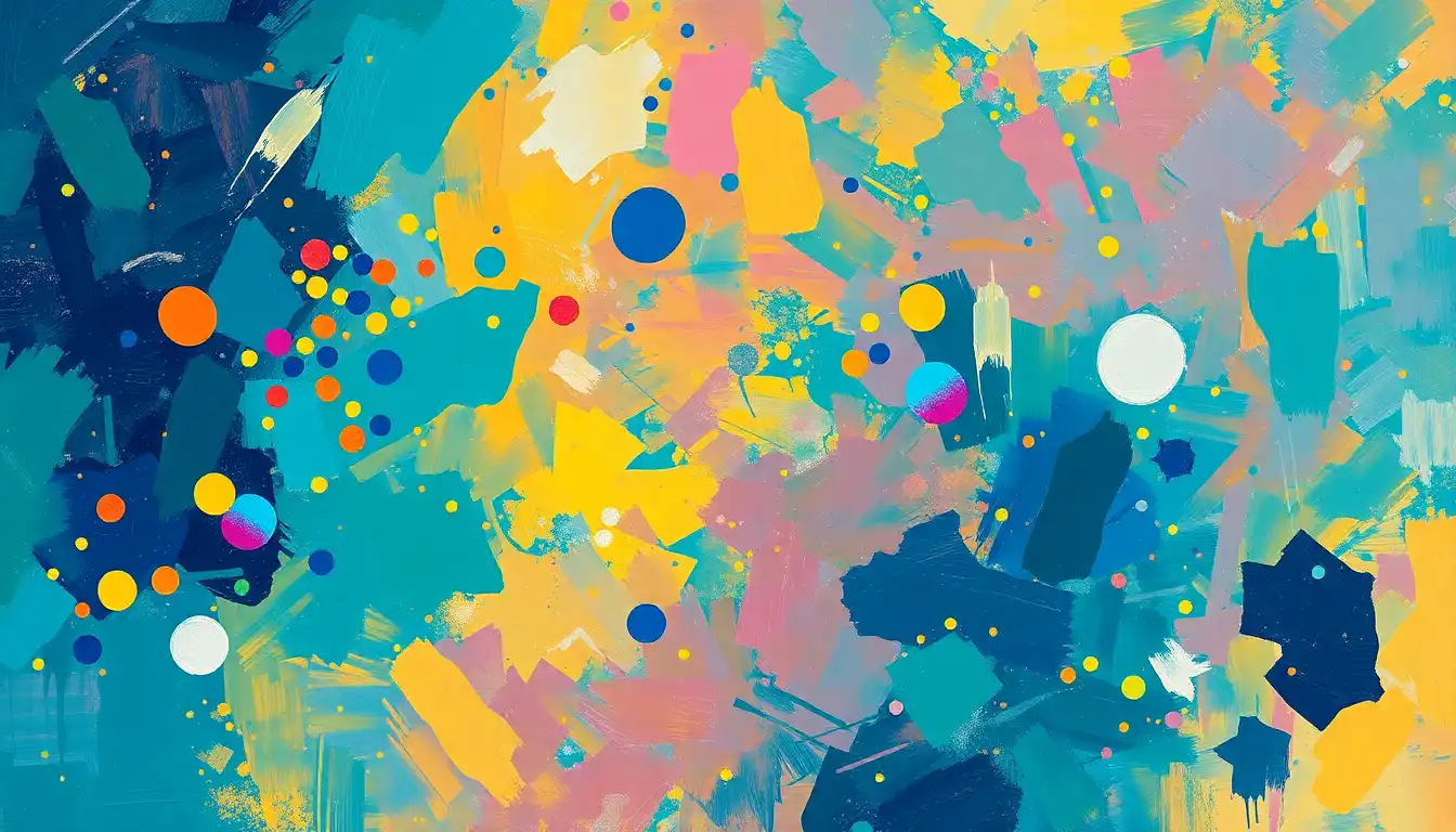 Abstract Happiness Art: Exploring Emotions Through Color